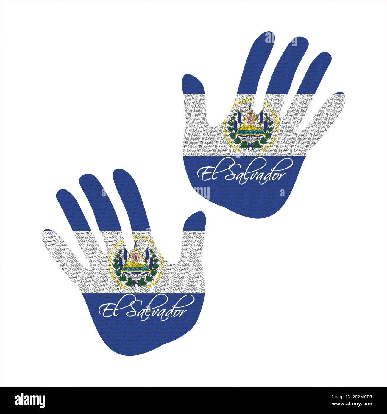 el salvador flag hand Stock Vector Image & Art - Alamy