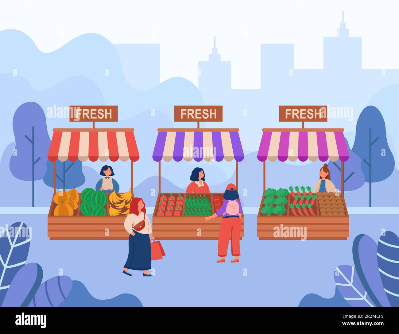 Market vender Stock Vector Images - Alamy
