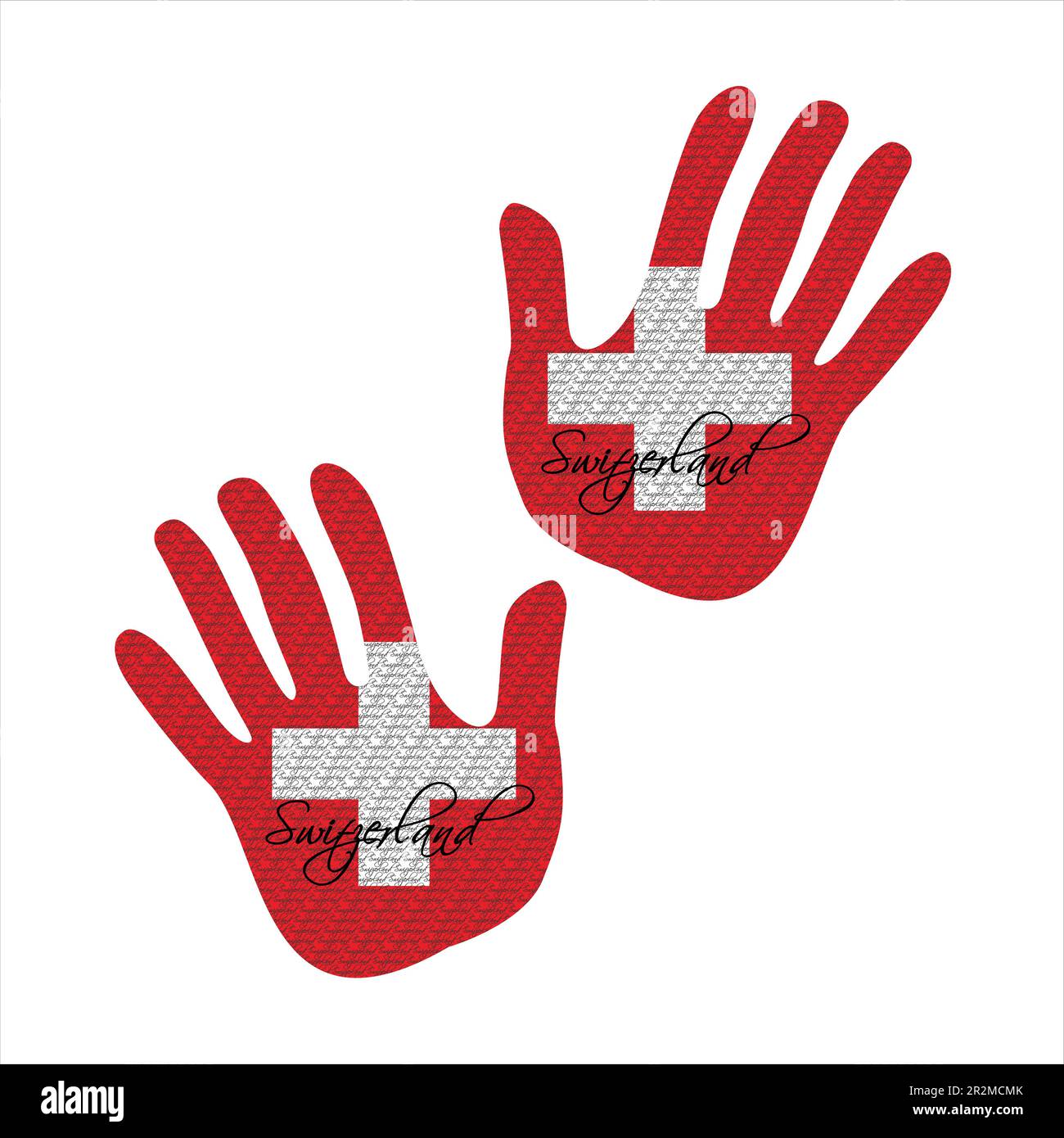 switzerland flag hand vector Stock Vector Image & Art - Alamy