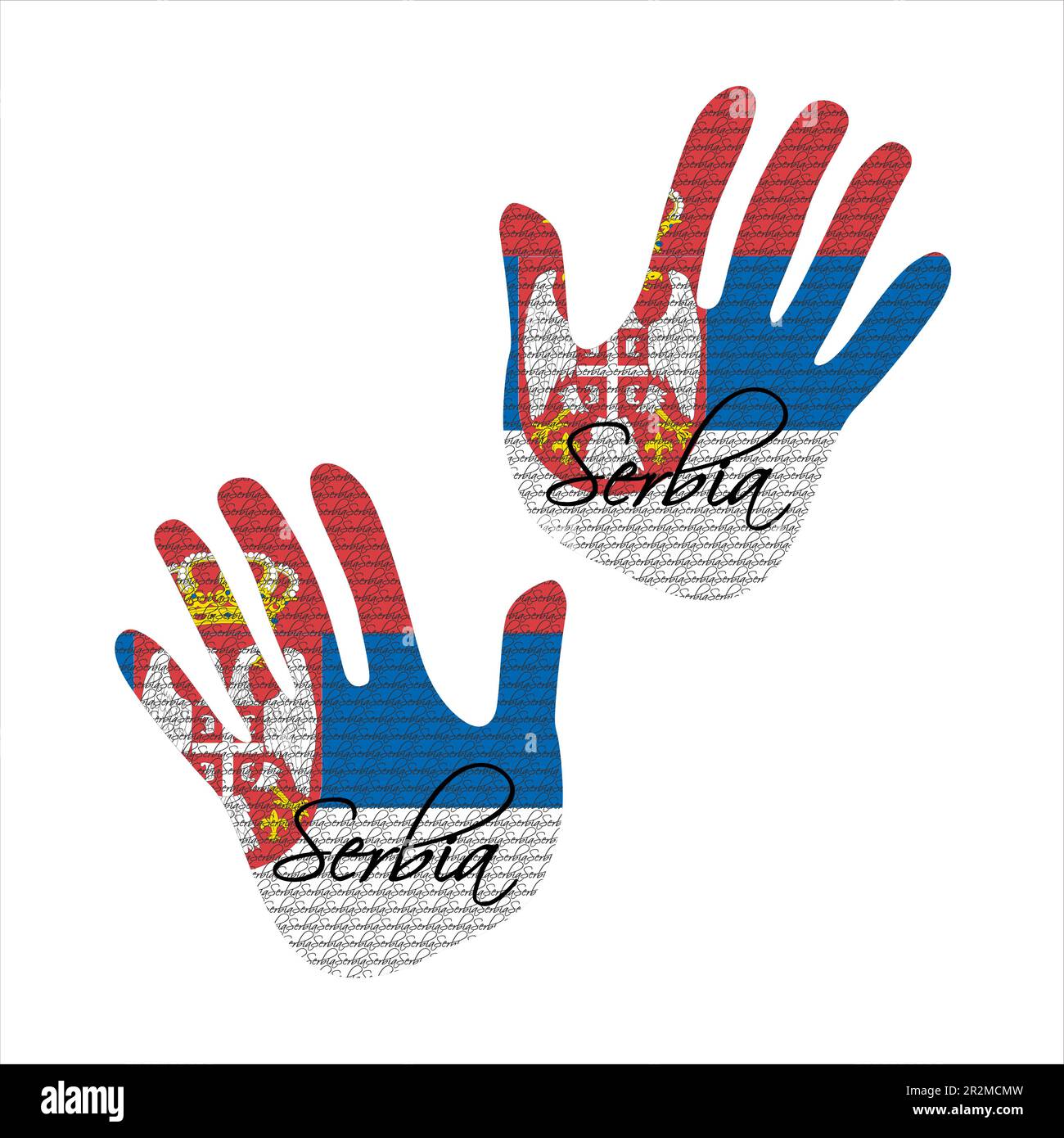 serbia flag hand vector Stock Vector Image & Art - Alamy