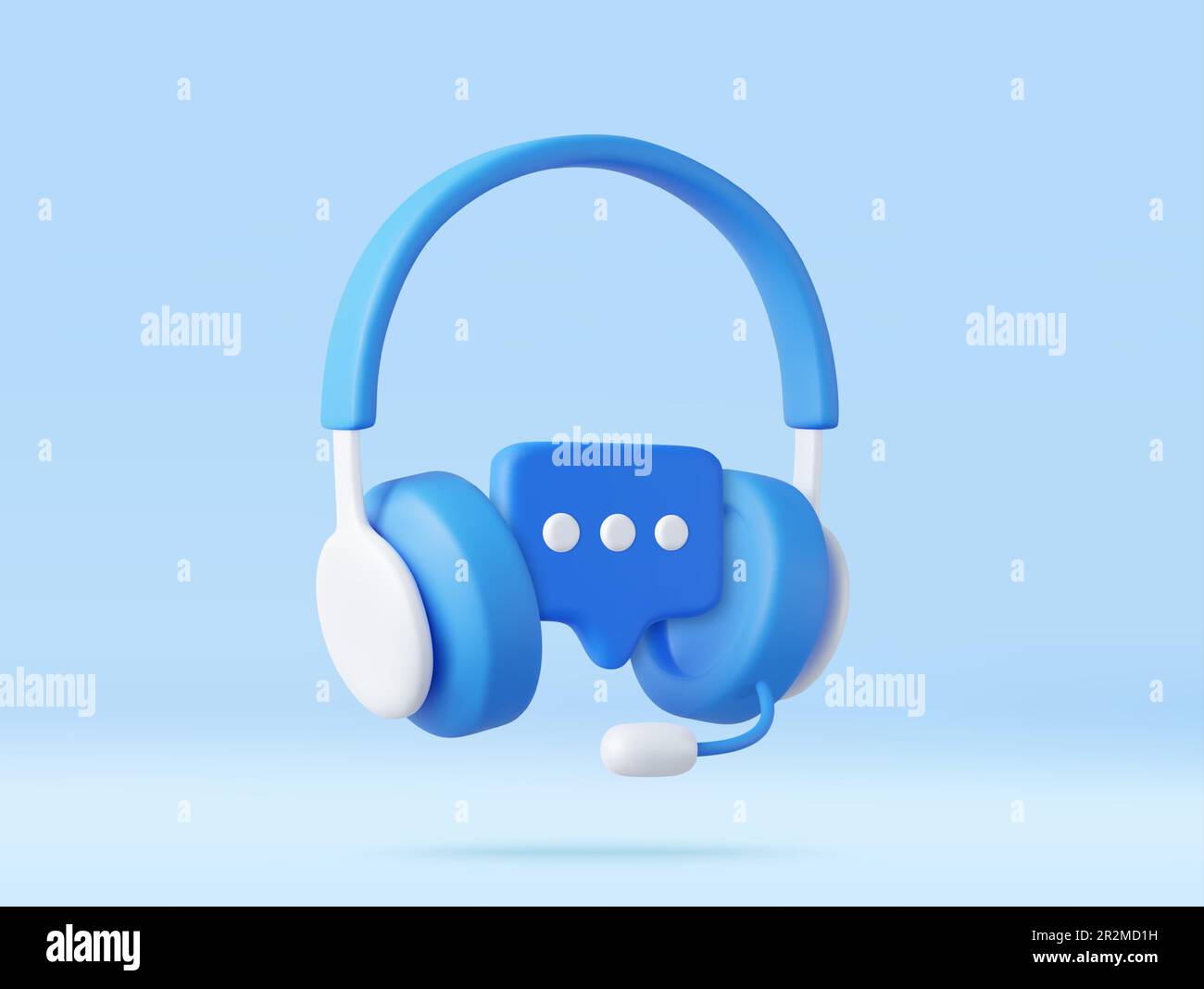 3D Hotline support service with headphones Stock Vector Image & Art - Alamy