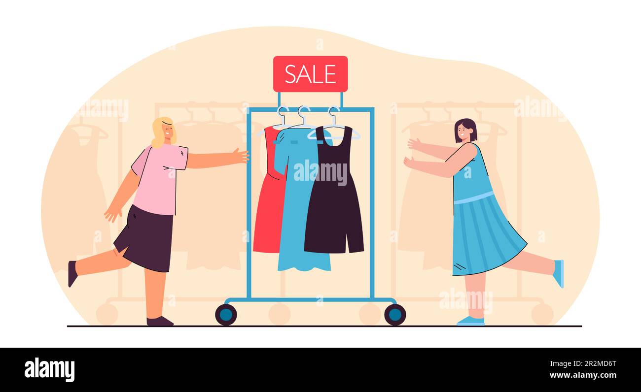 Clothes shopping rail Stock Vector Images - Alamy
