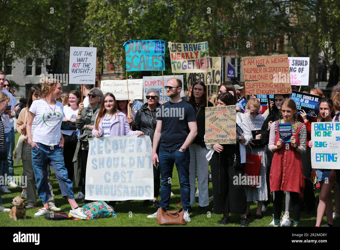 London, UK. 20 May 2023. March for people affected by eating disorders ...
