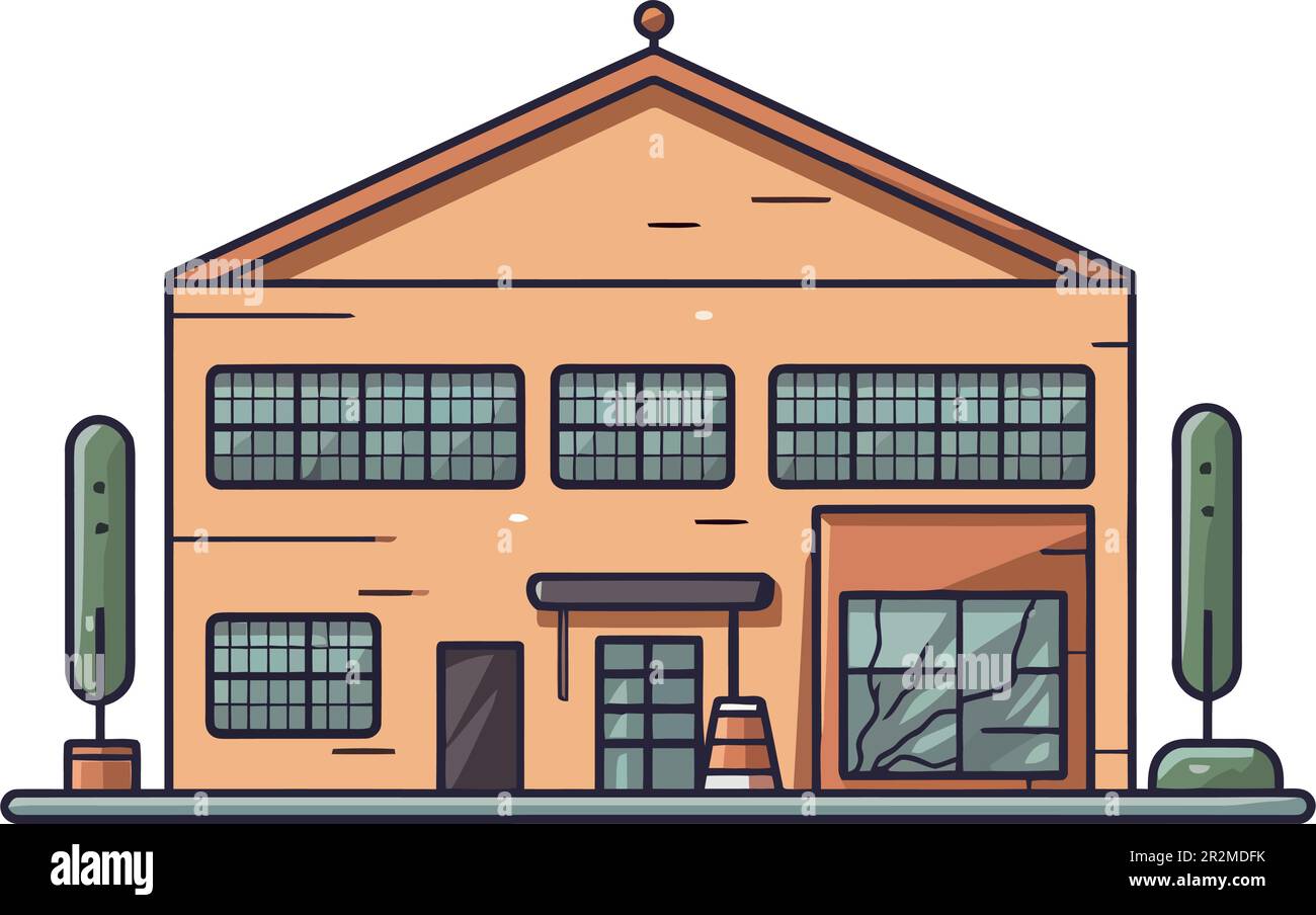 Modern architecture illustration vector over white Stock Vector Image ...