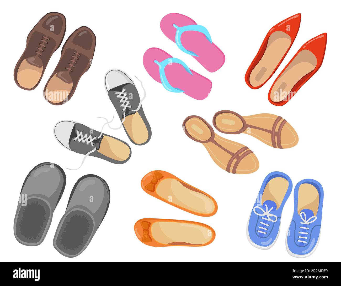 Different types of footwear vector illustrations set Stock Vector Image ...
