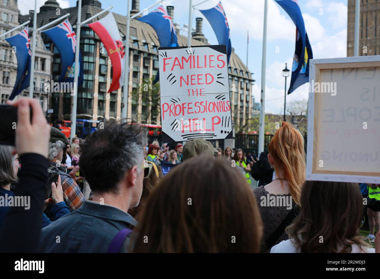 London, UK. 20 May 2023. March for people affected by eating disorders ...