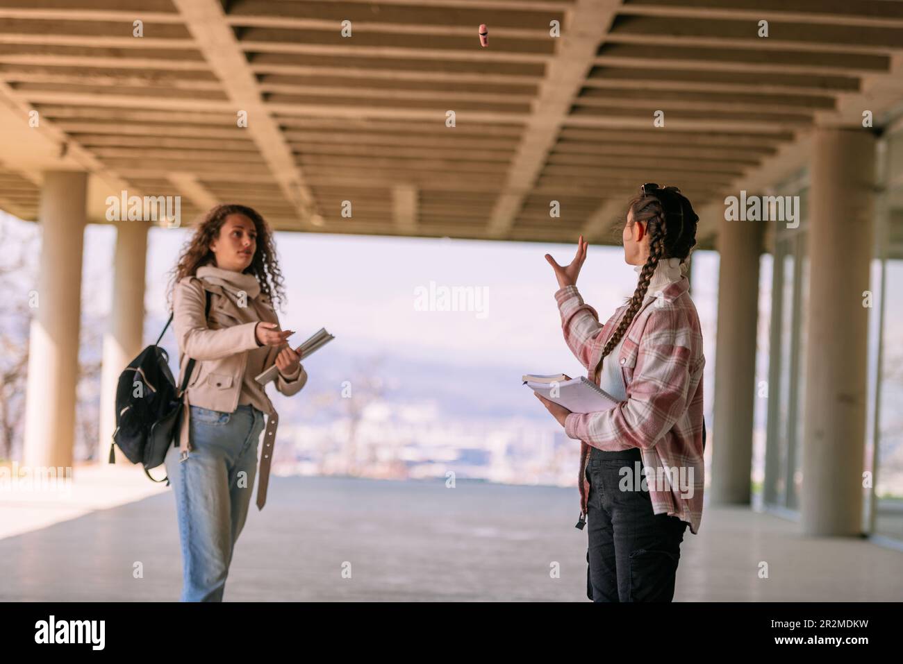Girl throwing marker hi-res stock photography and images - Alamy