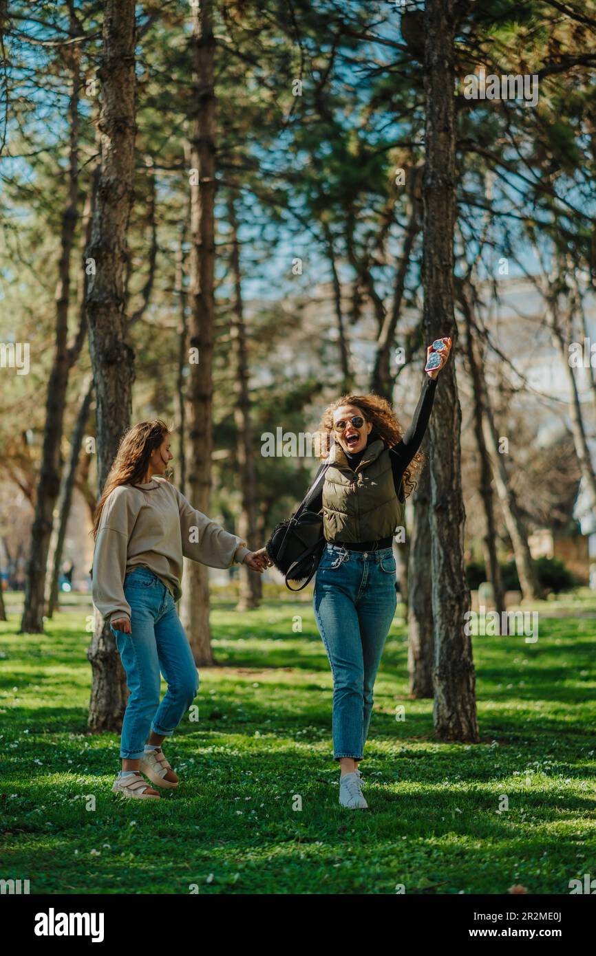 Girl screaming from happiness hi-res stock photography and images - Alamy