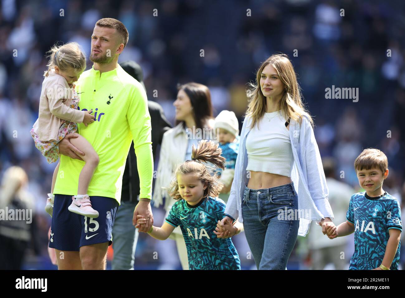 London, UK. 20th May, 2023. Eric Dier (TH) and Anna Modler walk round ...