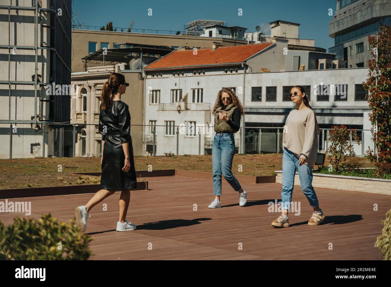 Two people walking towards each other hi-res stock photography and ...