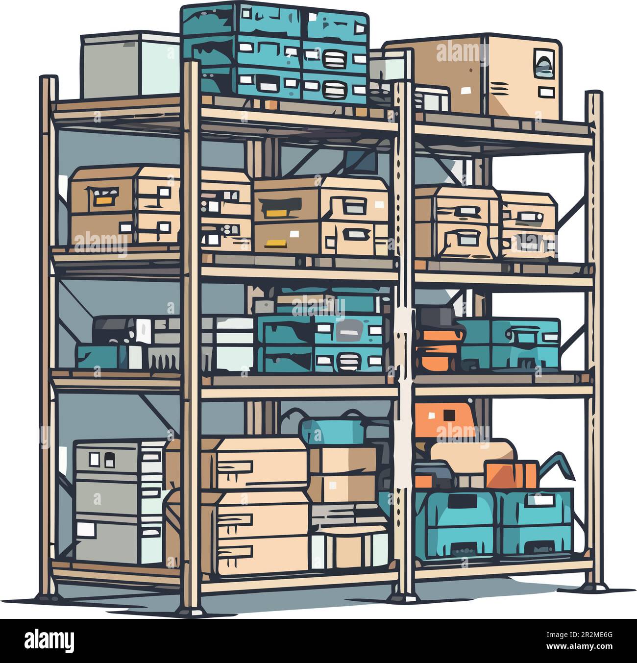 Delivering food boxes Stock Vector Images - Alamy