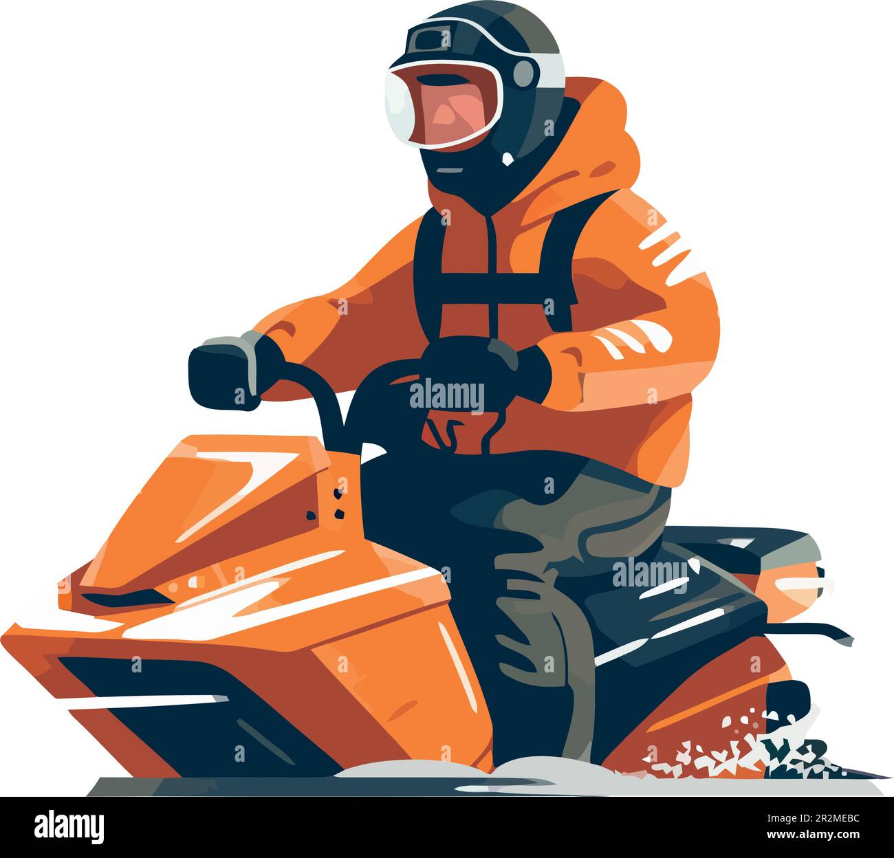 Adult man snowmobile Cut Out Stock Images & Pictures - Alamy