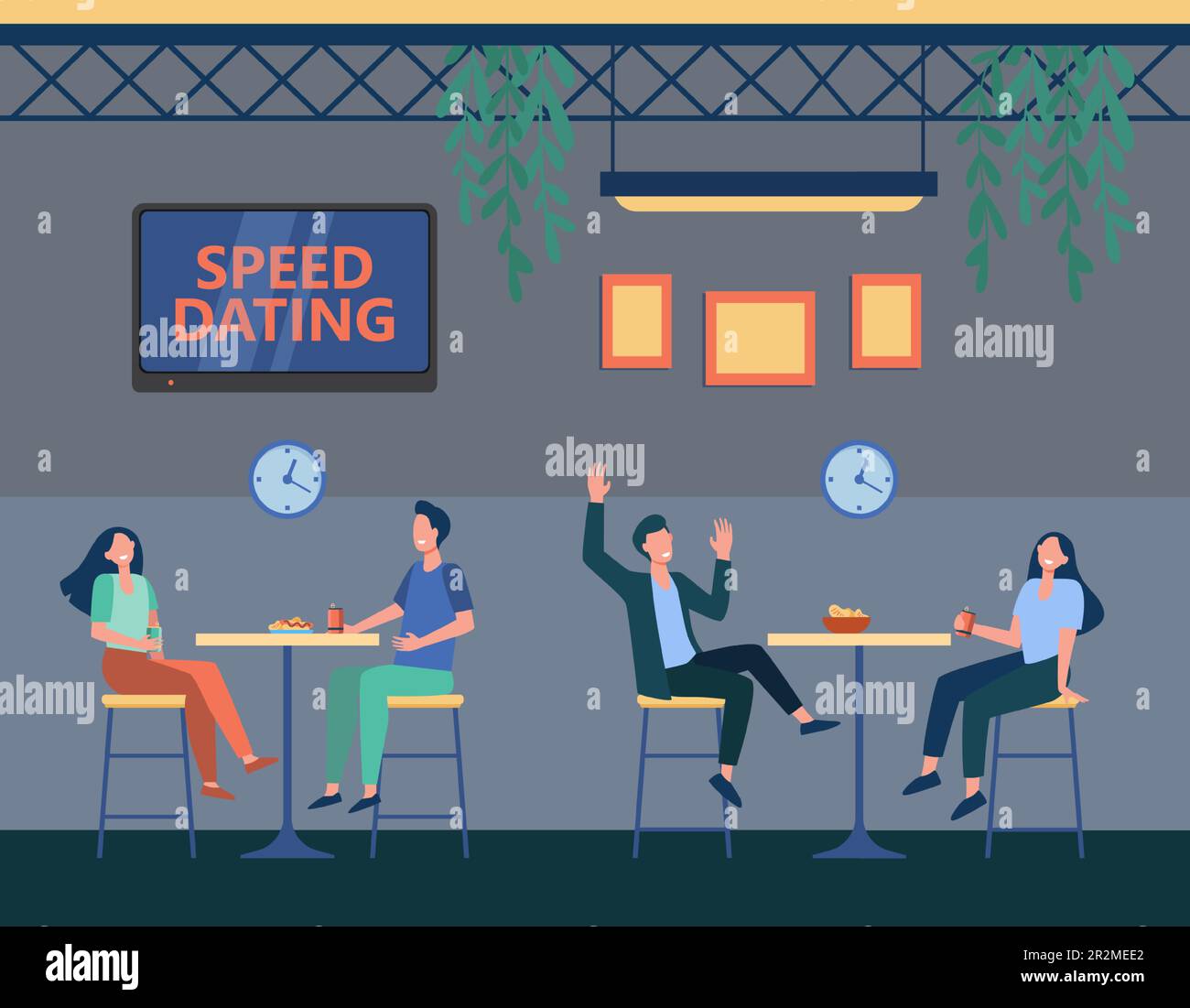 Speed dating Stock Vector Images - Alamy
