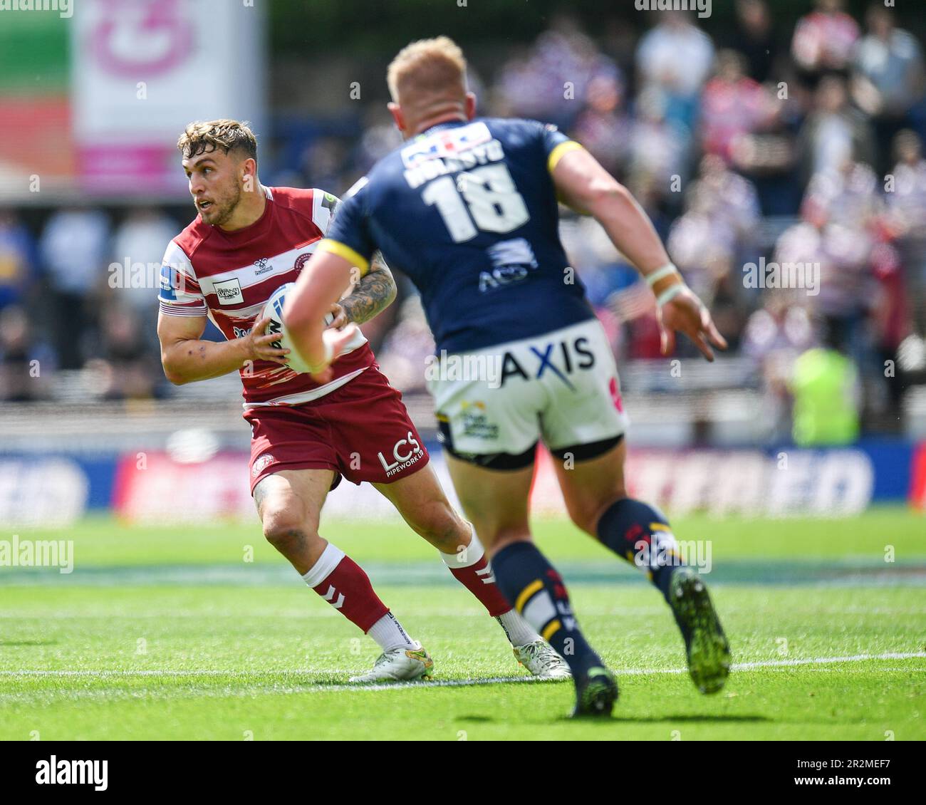 Leeds, England - 20th May 2023 -Sam Powell of Wigan Warriors a. Rugby League Betfred Challenge ...