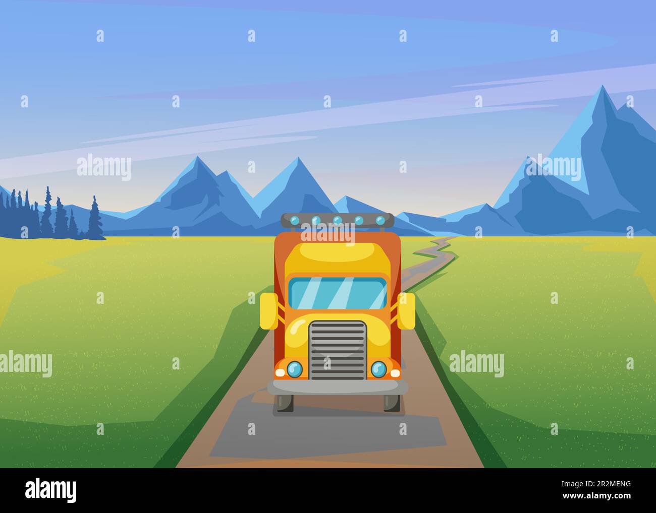 Car driving forest road traffic Stock Vector Images - Alamy