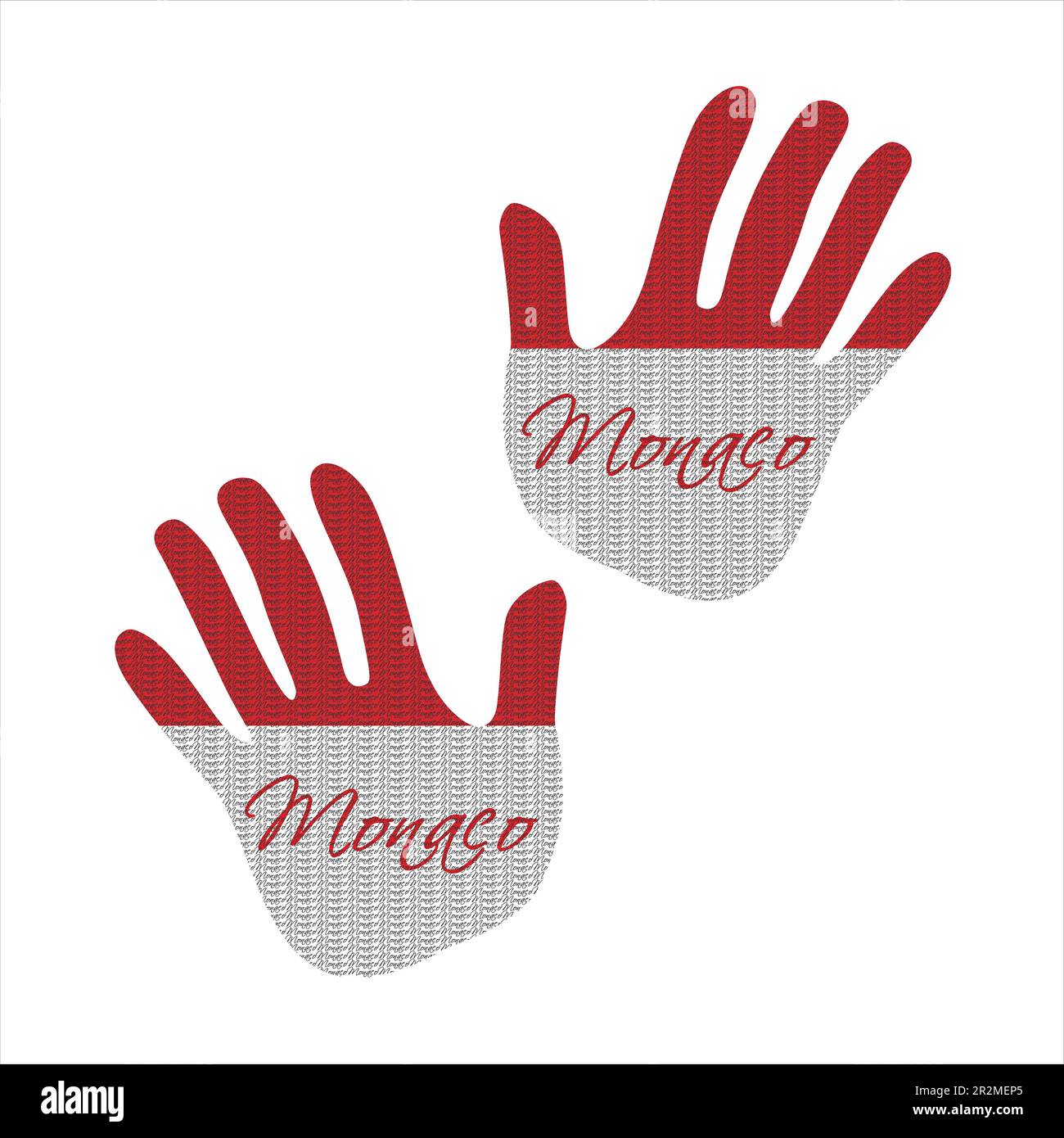 monaco flag hand vector Stock Vector Image & Art - Alamy