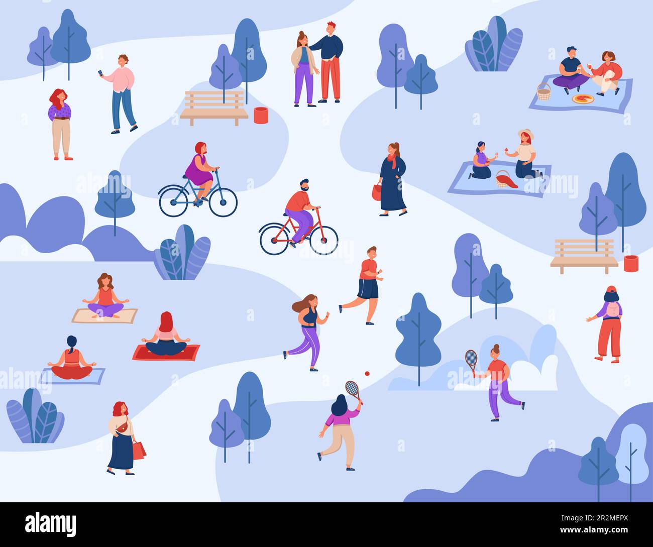 Illustration people doing outdoor activities hi-res stock photography ...