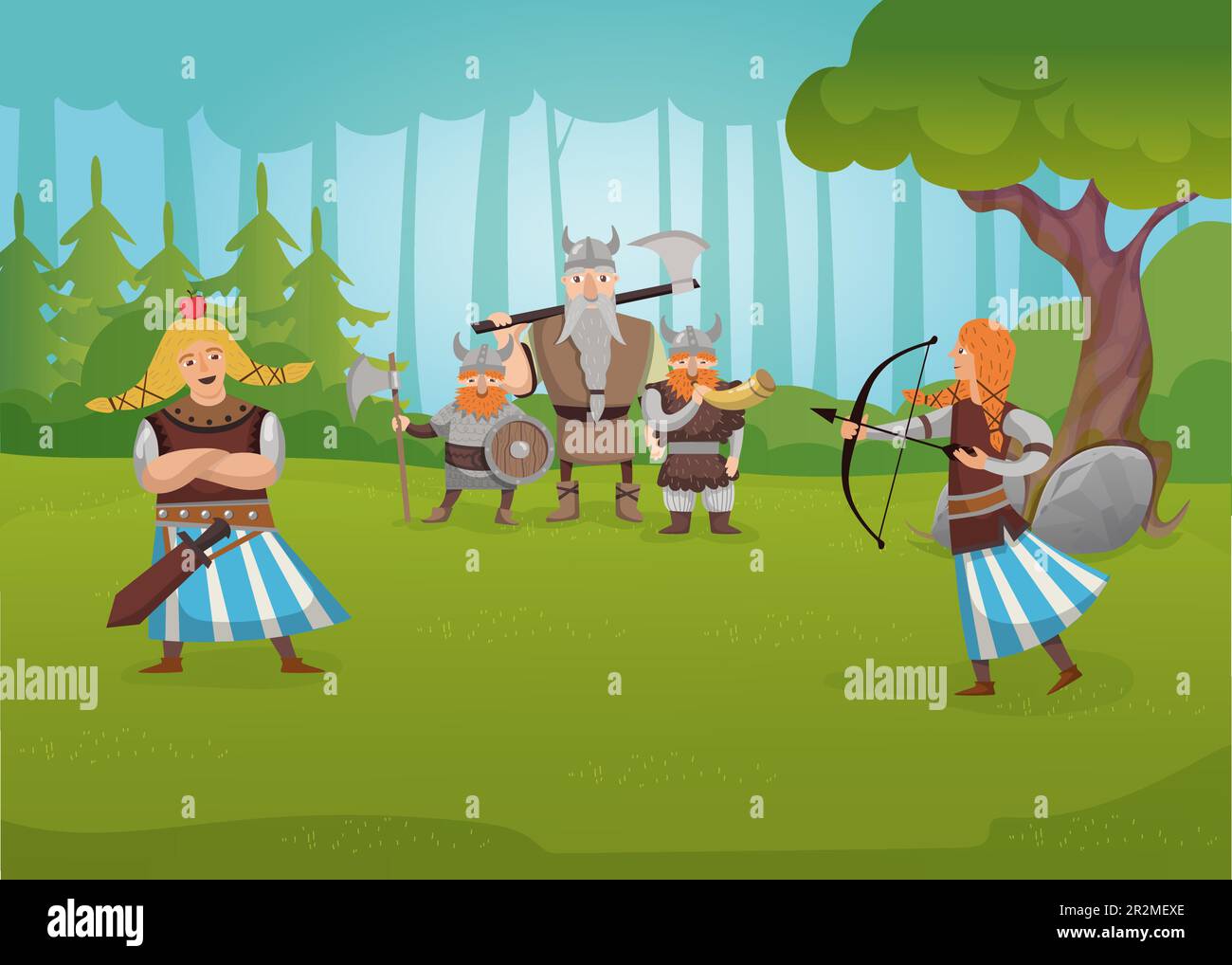Viking dress Stock Vector Images - Alamy