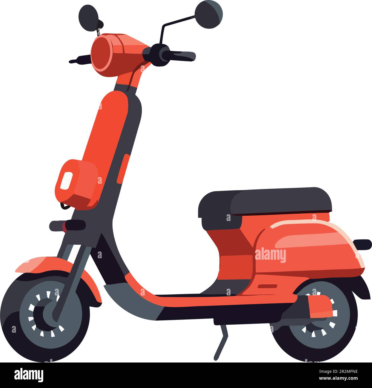 Orange and white scooter Stock Vector Images - Alamy
