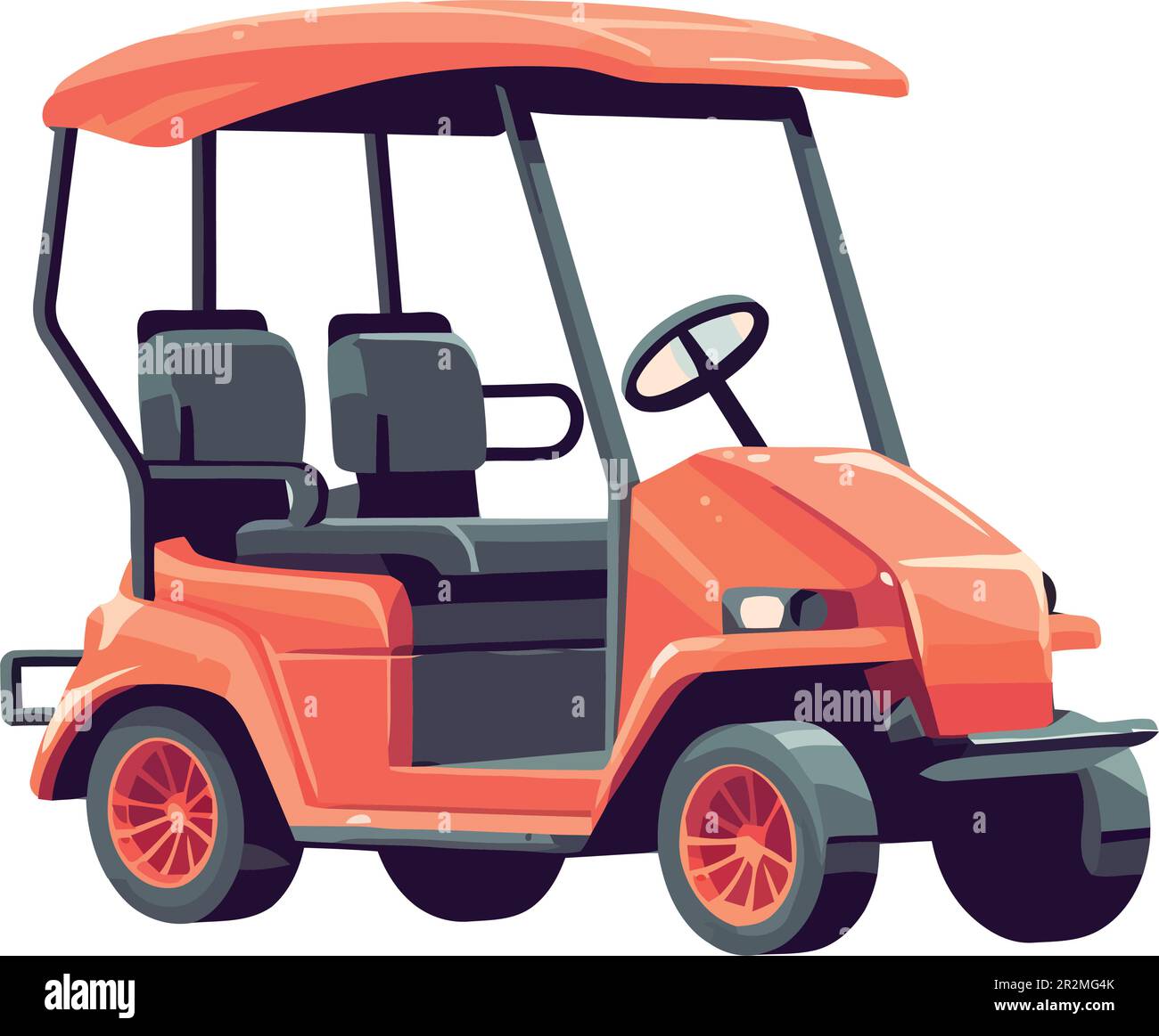 Golf cart driving on golf course Stock Vector Images - Alamy