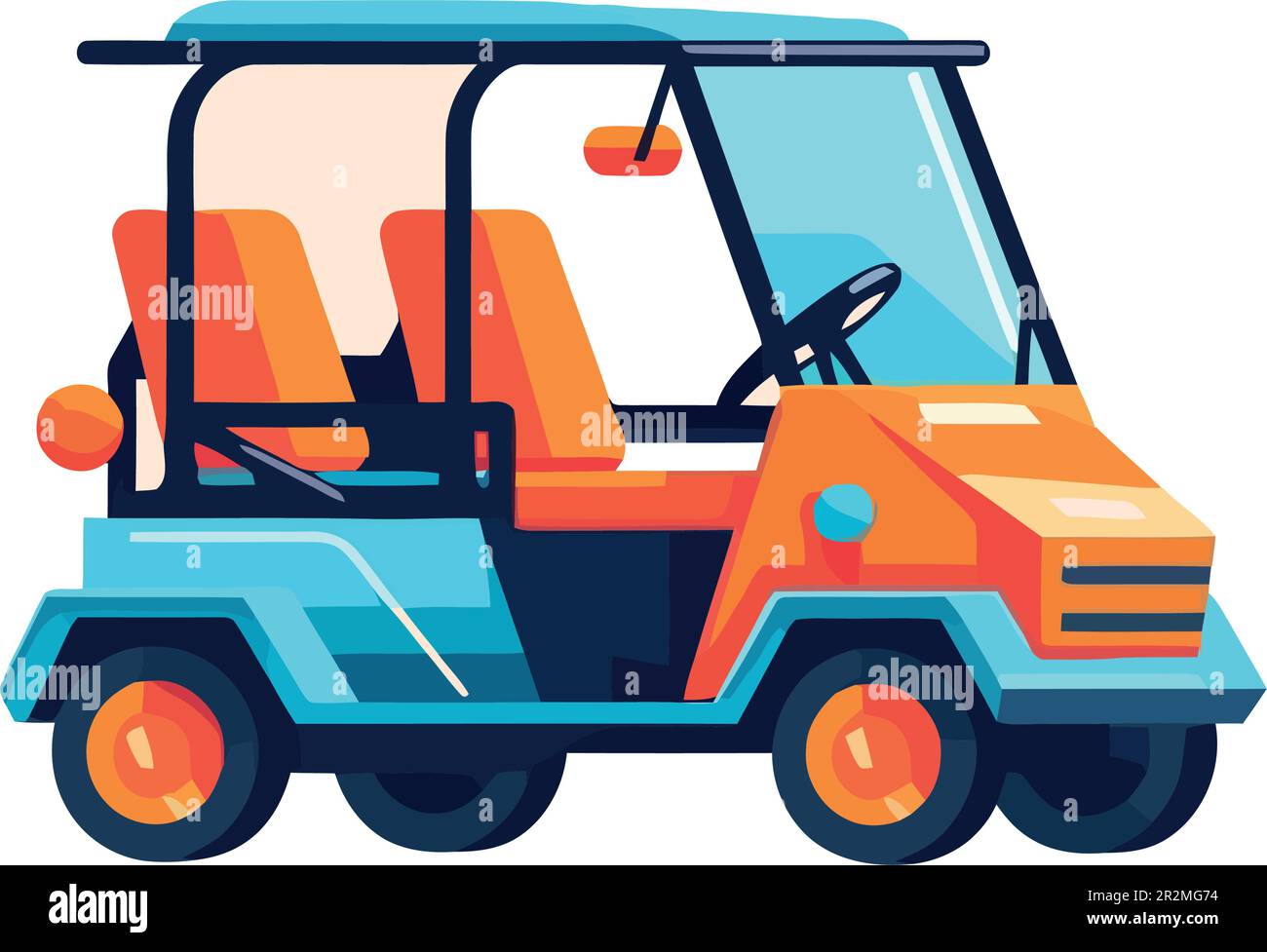 Golf cart design over white Stock Vector Image & Art - Alamy