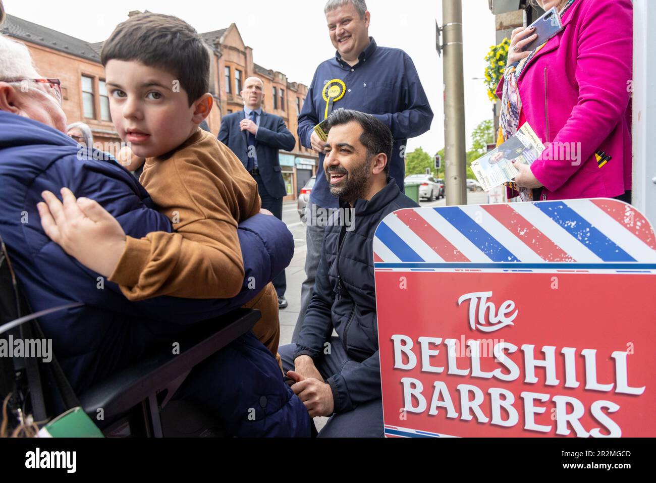 First Minister of Scotland Humza Yousaf meeting local people in ...