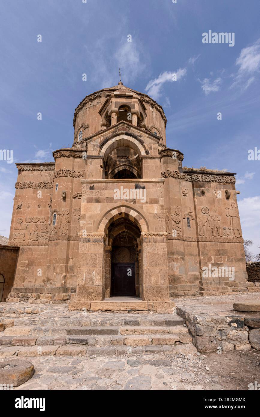 Eastern side of medieval Armenian Cathedral of Holy Cross its bas ...