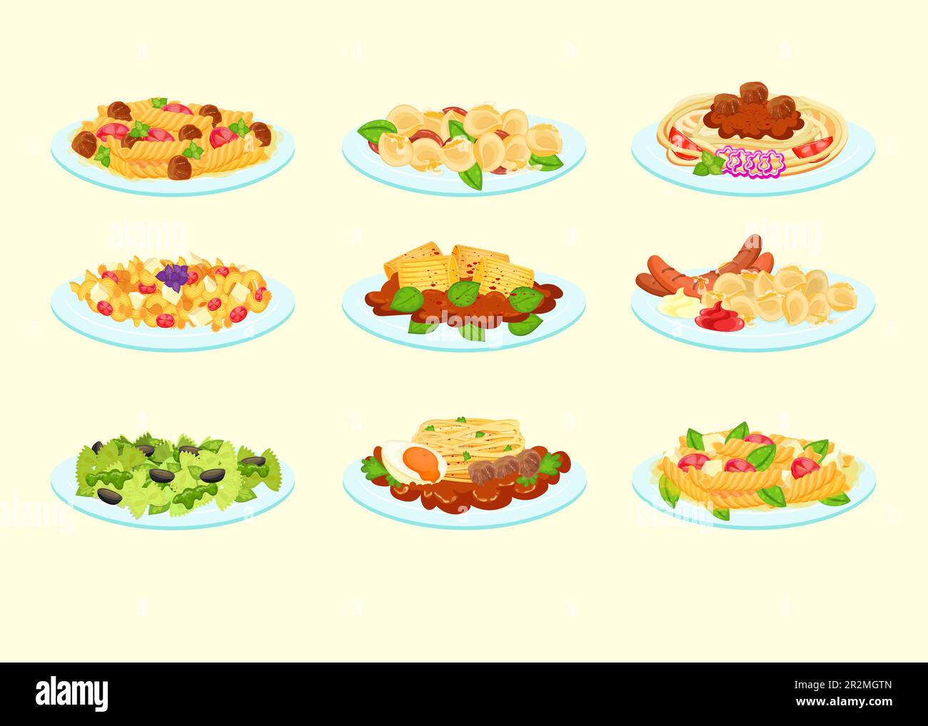 Italian bolognese pasta on Stock Vector Images - Alamy