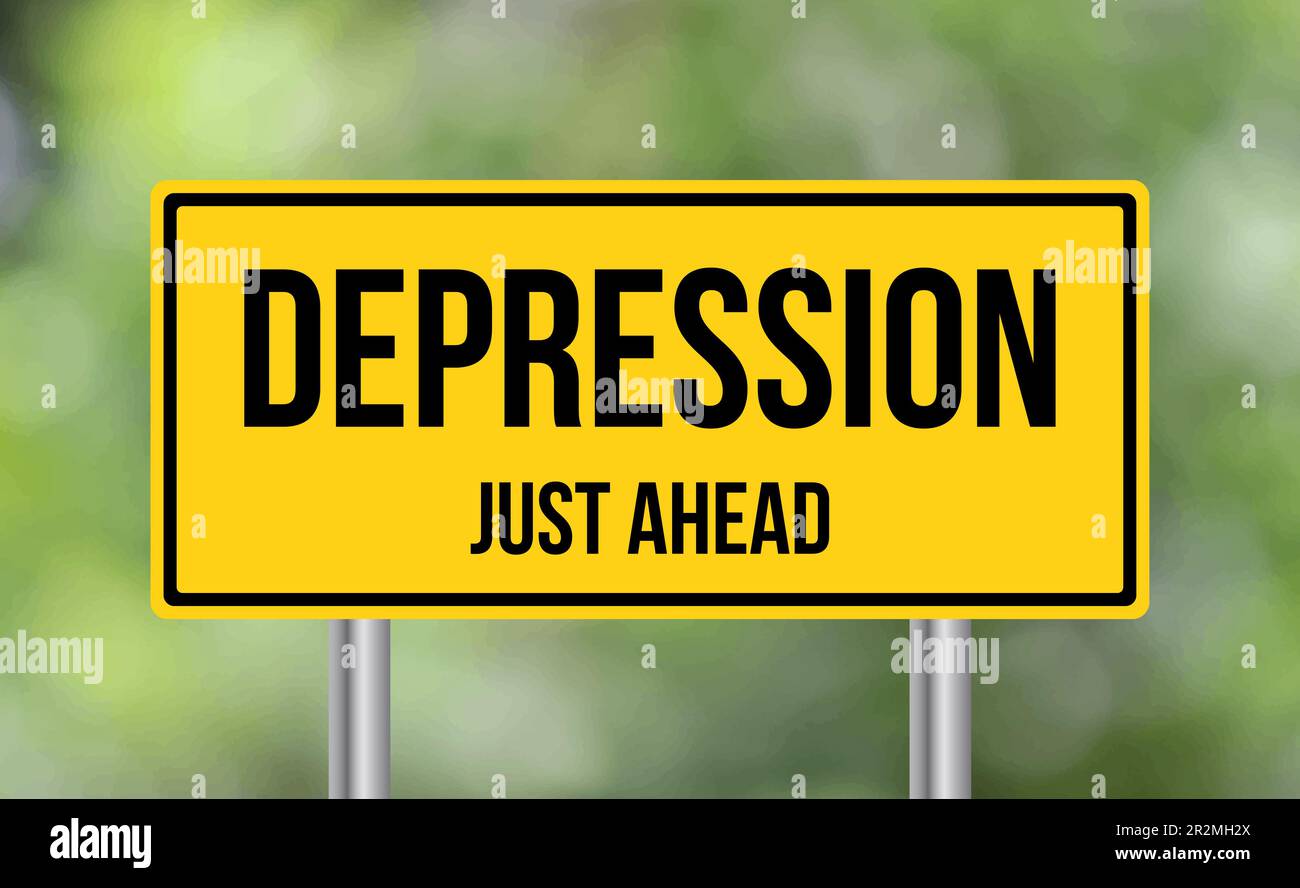Depression ahead sign hi-res stock photography and images - Alamy