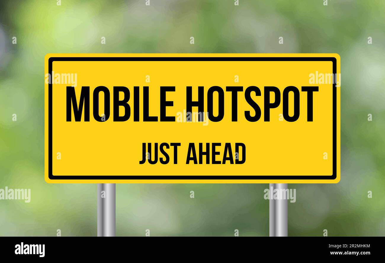 Mobile hotspot road sign hi-res stock photography and images - Alamy