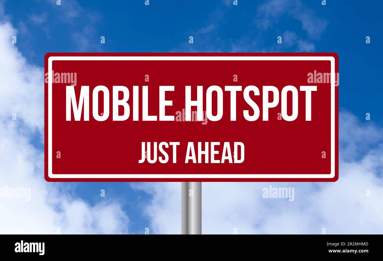 Mobile hotspot road sign hi-res stock photography and images - Alamy