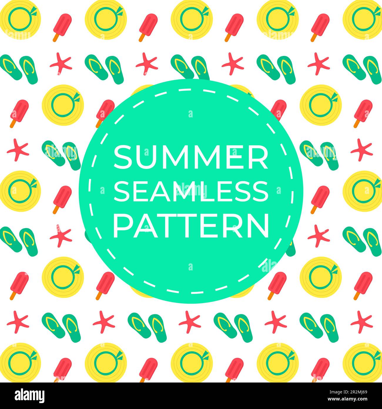 Summer Vibrant Pattern For Background, Package, Textile. Vector ...