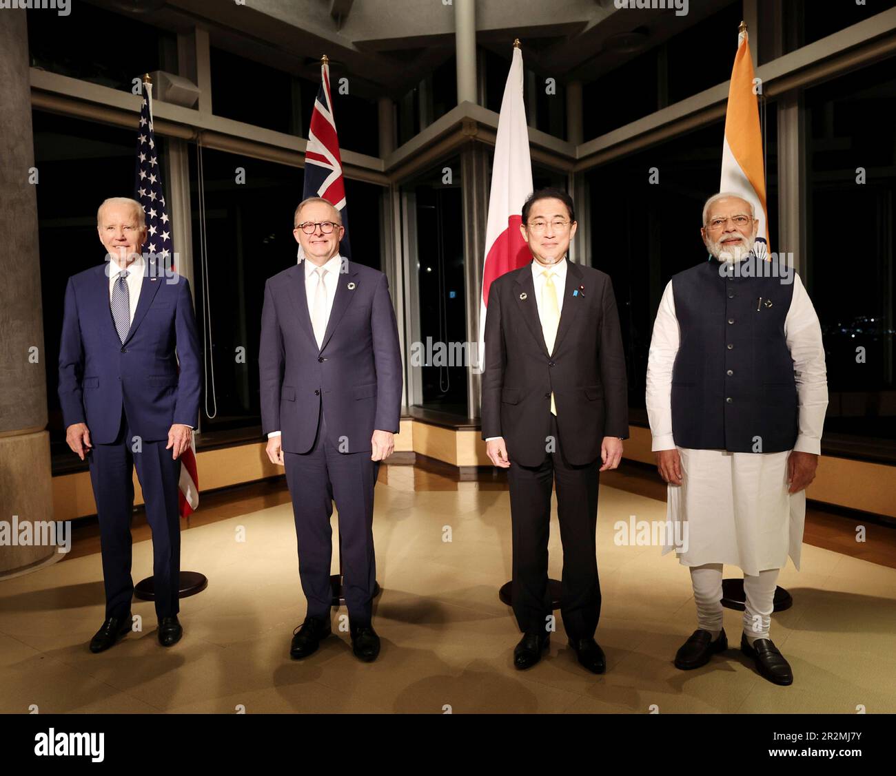 Hiroshima, Japan. 20th May, 2023. Members of the QUAD group of leaders ...