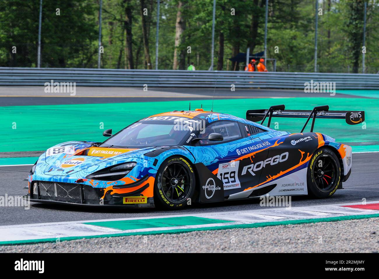 McLaren 720S GT3 EVO Team Garage 59 of Benjamin Goethe, Nicolai Kjaergaard and Marvin Kirchhofer ...