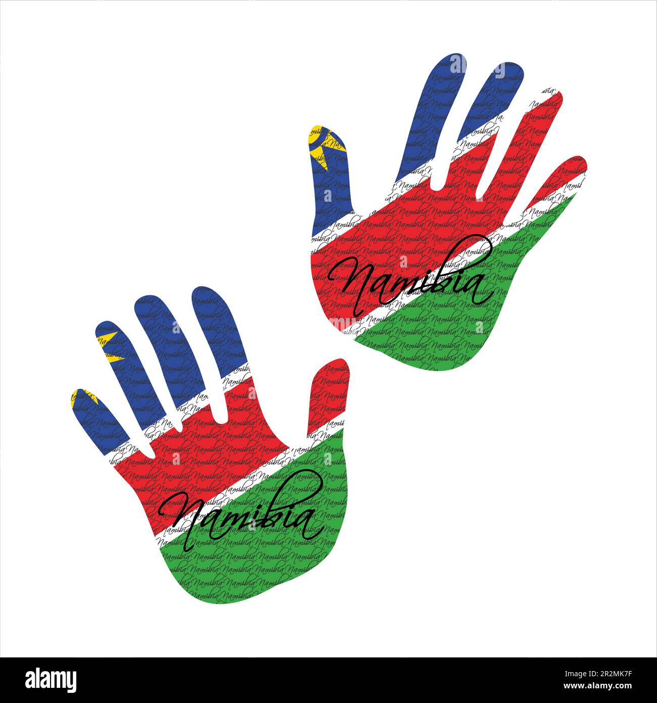 namibia flag hand vector Stock Vector Image & Art - Alamy