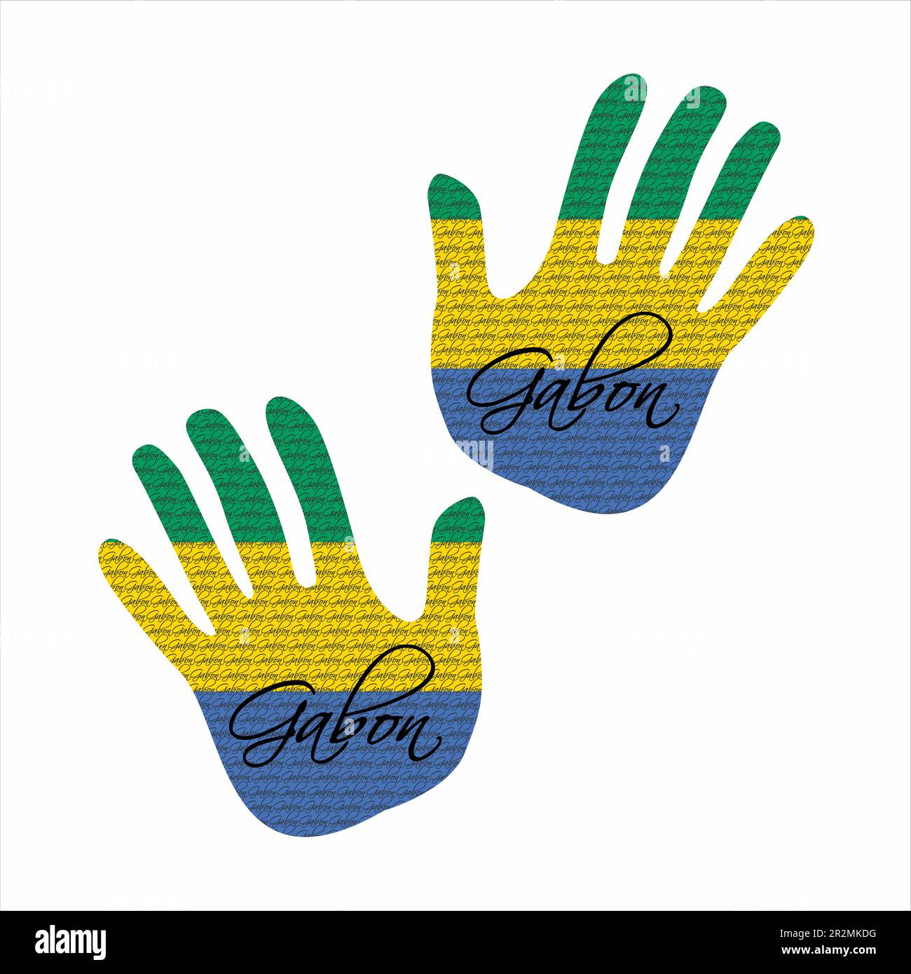 gabon flag hand vector Stock Vector Image & Art - Alamy
