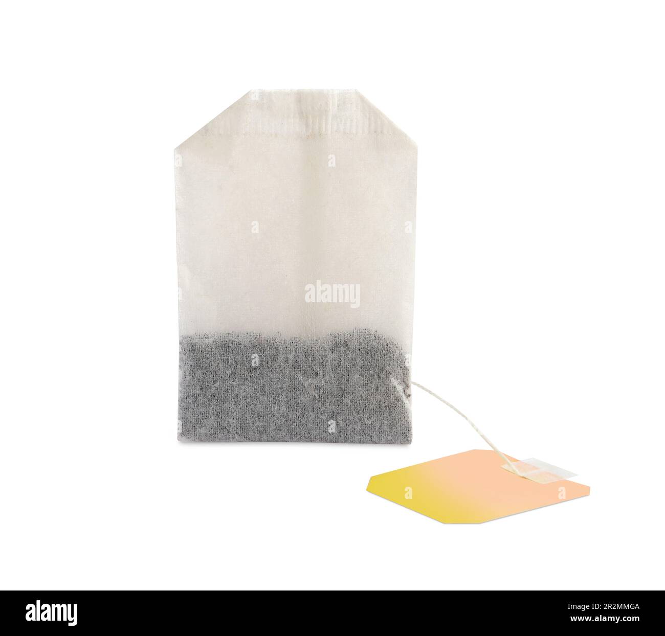 New tea bag with tab isolated on white Stock Photo - Alamy