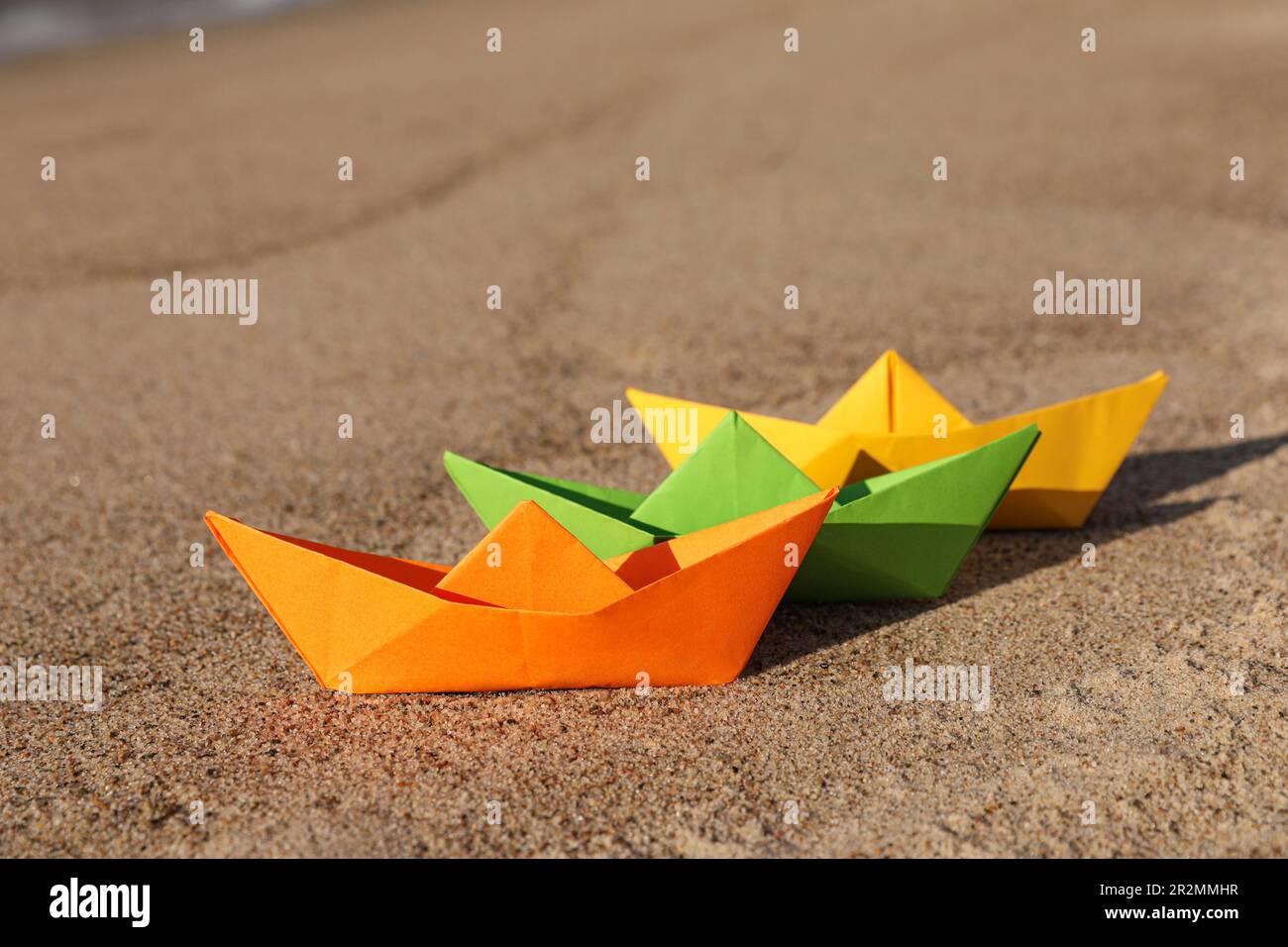 Light green paper boats hi-res stock photography and images - Alamy
