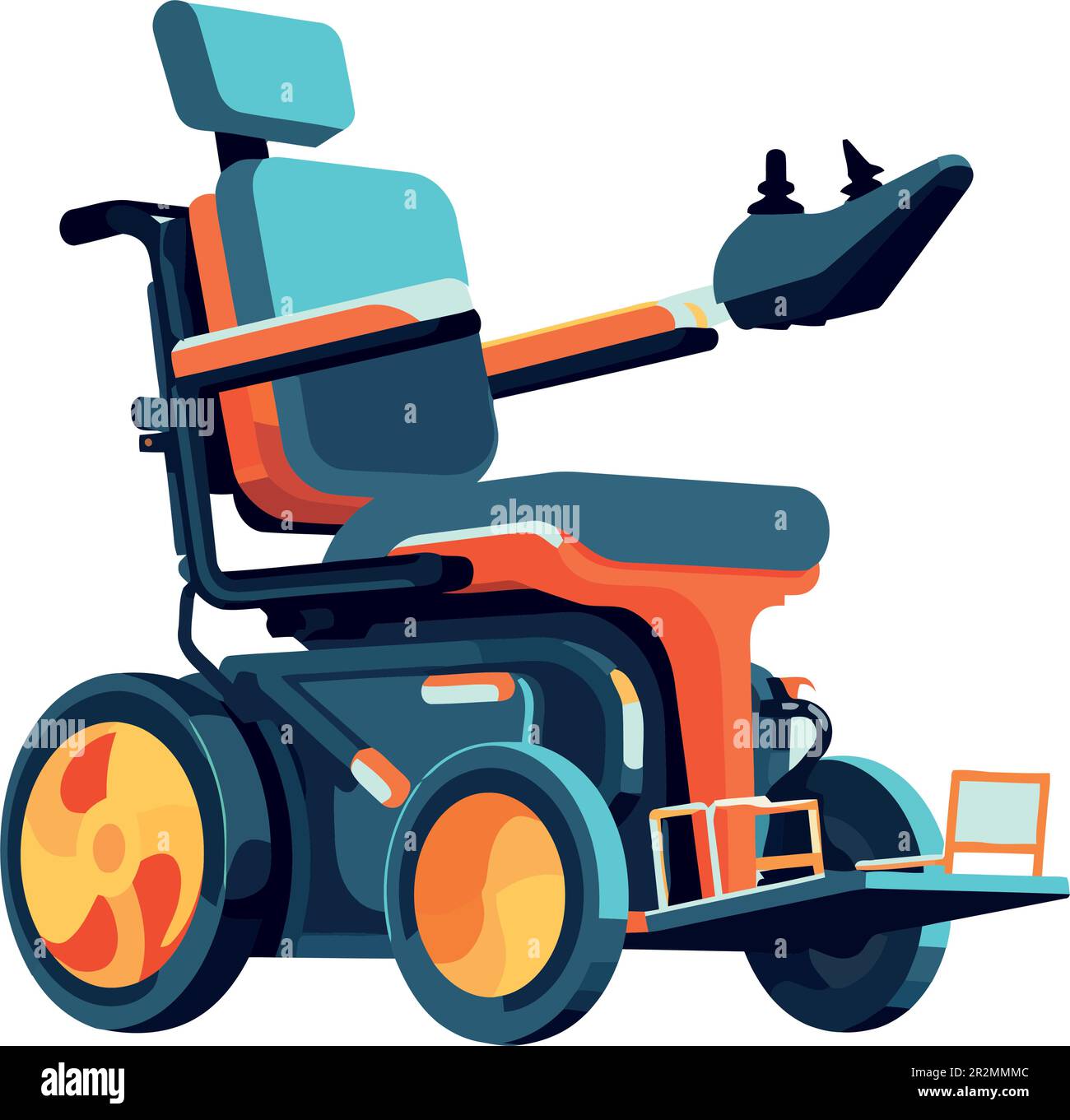 colored Wheelchair illustration over white Stock Vector Image & Art - Alamy