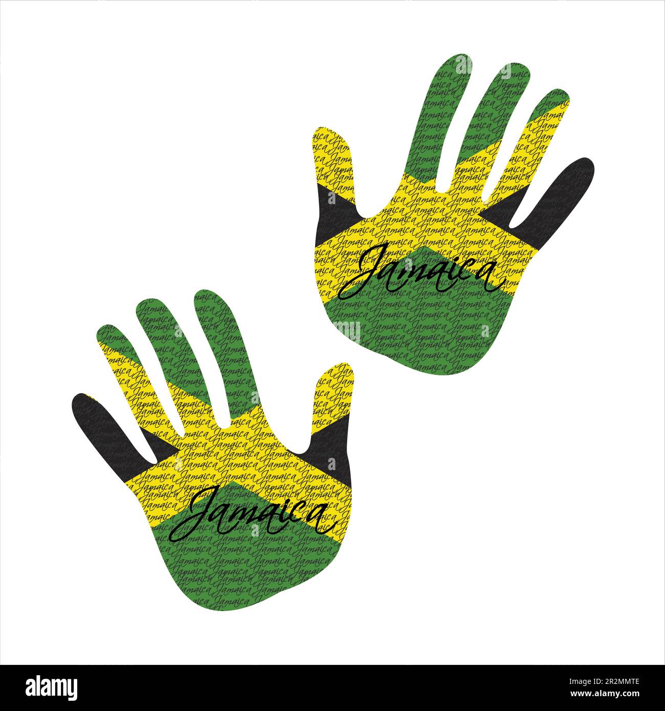 jamaica flag hand vector Stock Vector Image & Art - Alamy