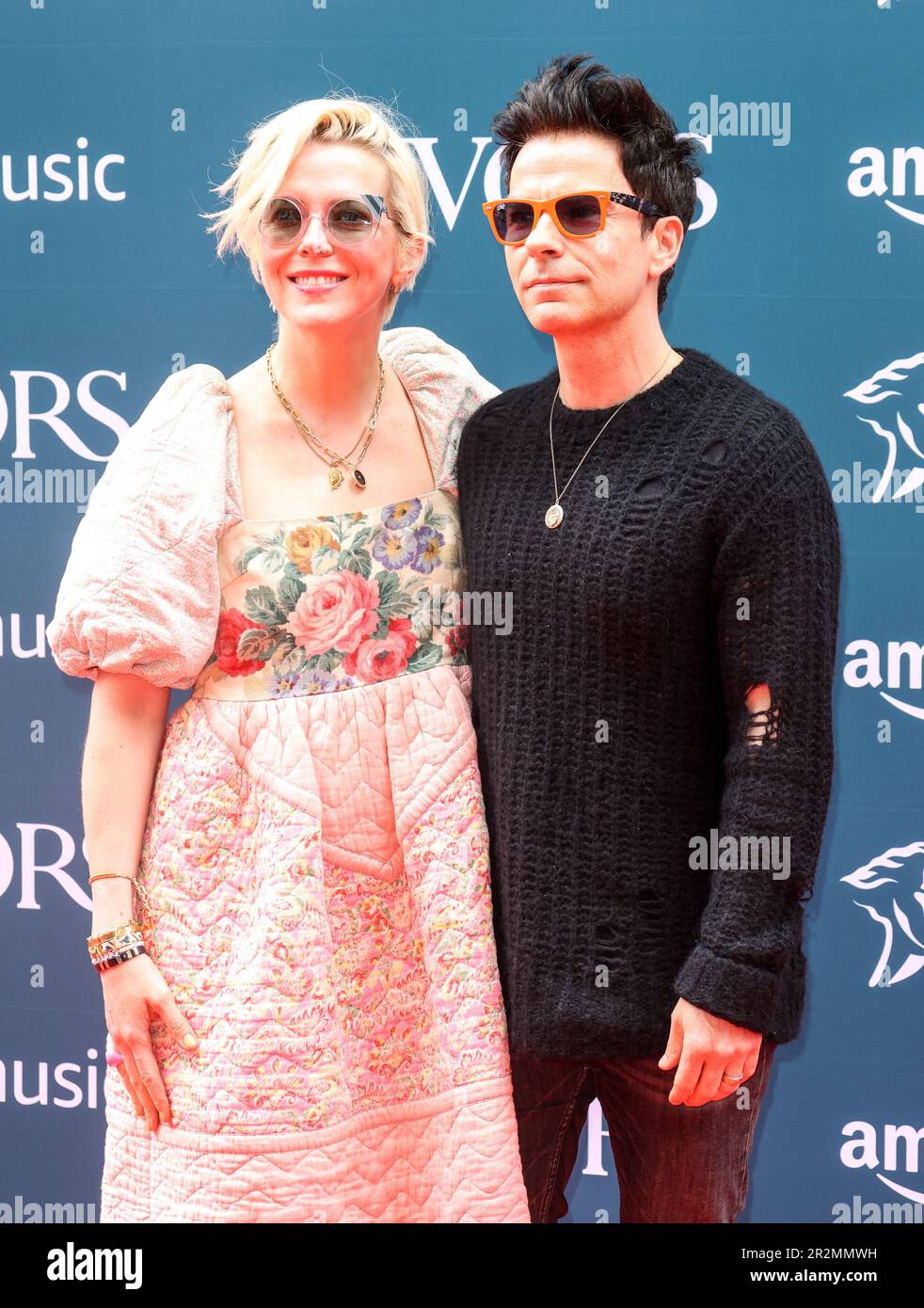 Jakki Healy and Kelly Jones seen attending The Ivors 2023 at the Grosvenor House Hotel in London ...