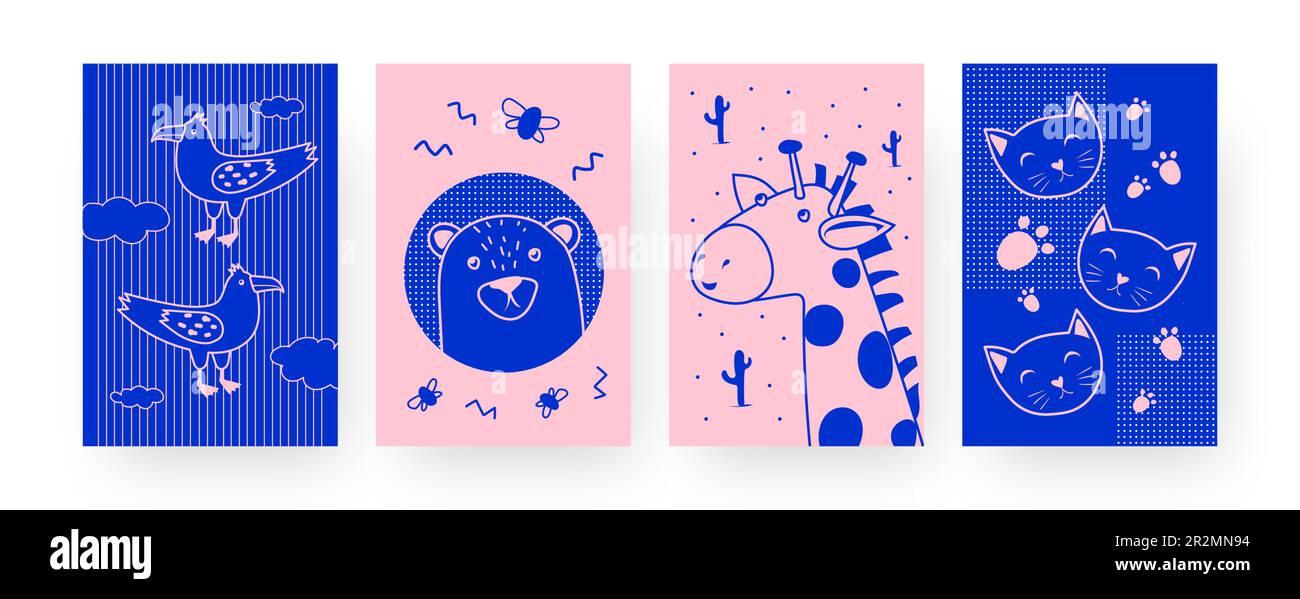 Giraffe contemporary illustration Cut Out Stock Images & Pictures - Alamy