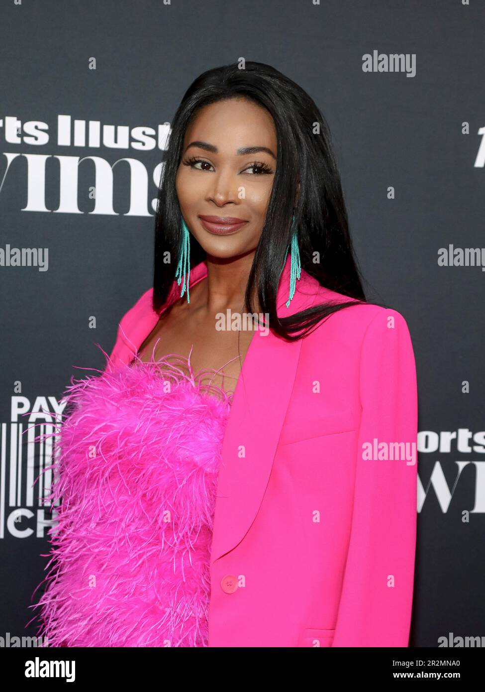 Volleyball player Nana Meriwether attends the Sports Illustrated ...