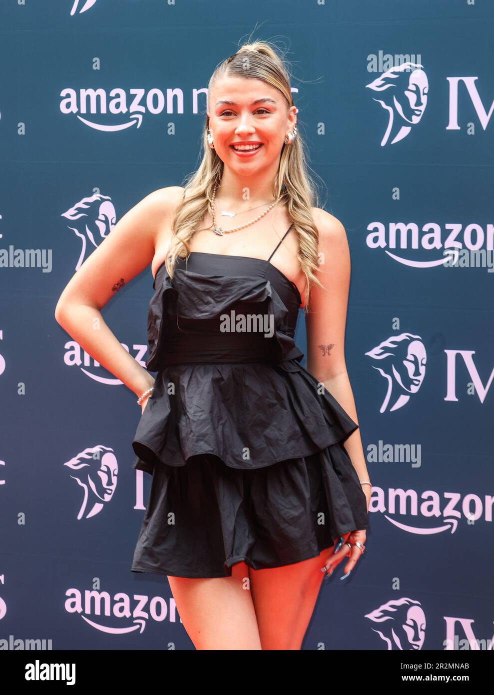 Caity Baser seen attending The Ivors 2023 at the Grosvenor House Hotel ...