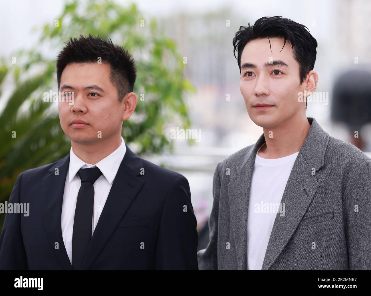 Cannes, France. 20th May, 2023. Chinese director Wei Shujun (L) and ...