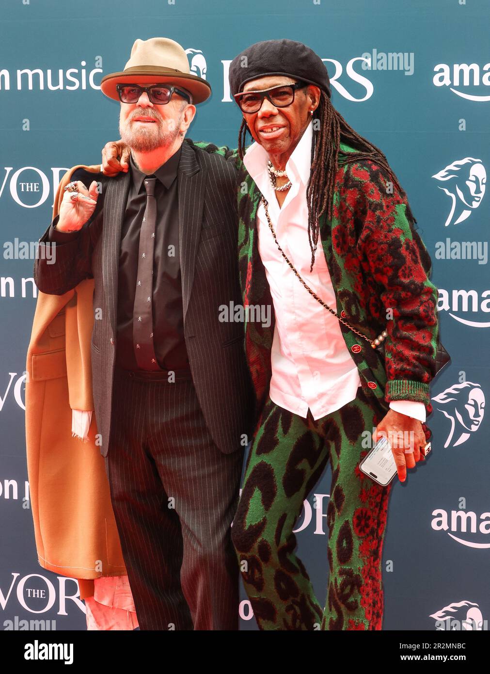 Dave Stewart of The Eurythmics and Nile Rodgers of Chic seen attending ...