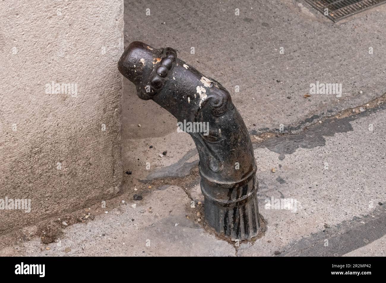 strange metal objects on the road Stock Photo - Alamy