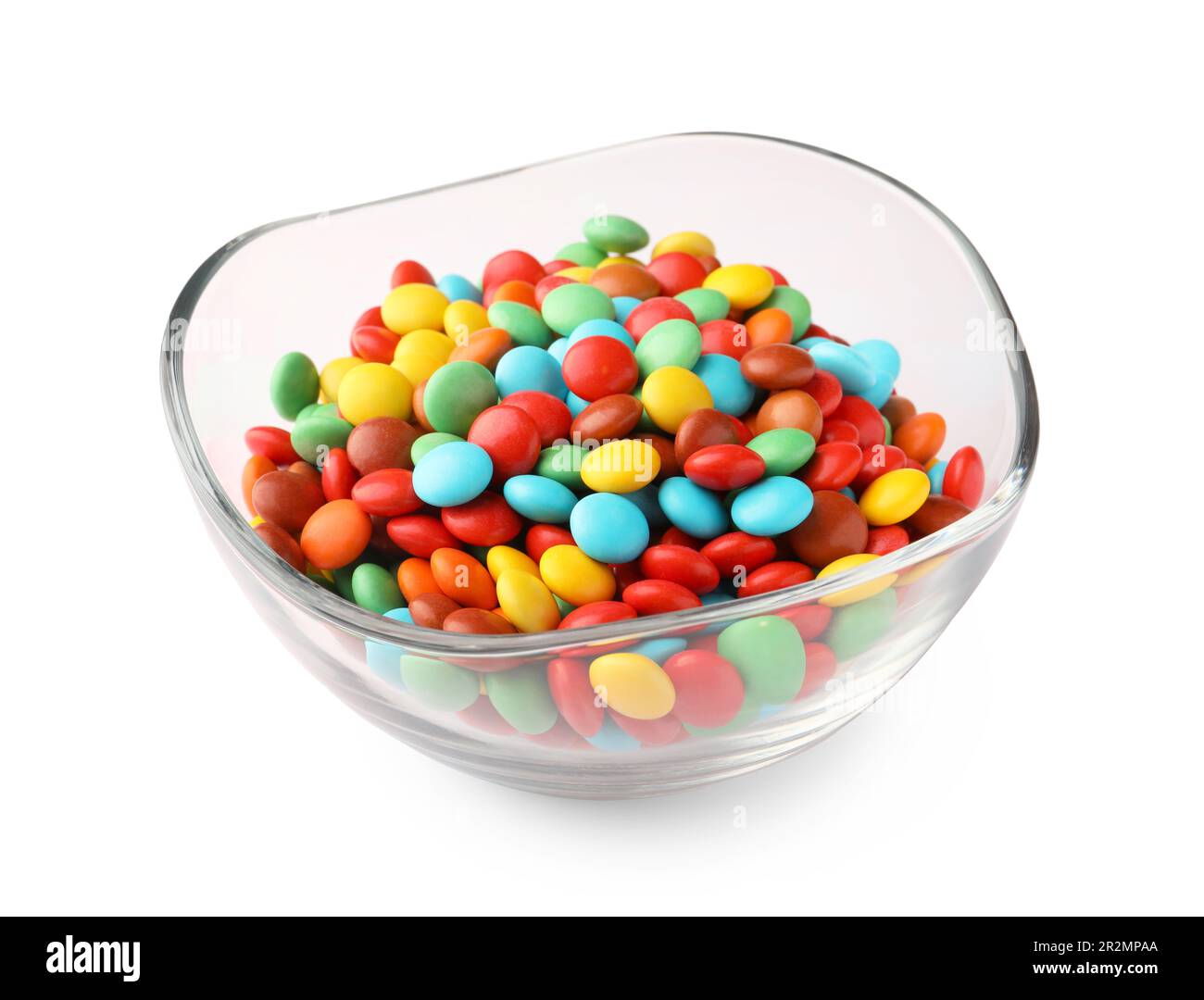 Bowl with colorful candies isolated on white Stock Photo - Alamy