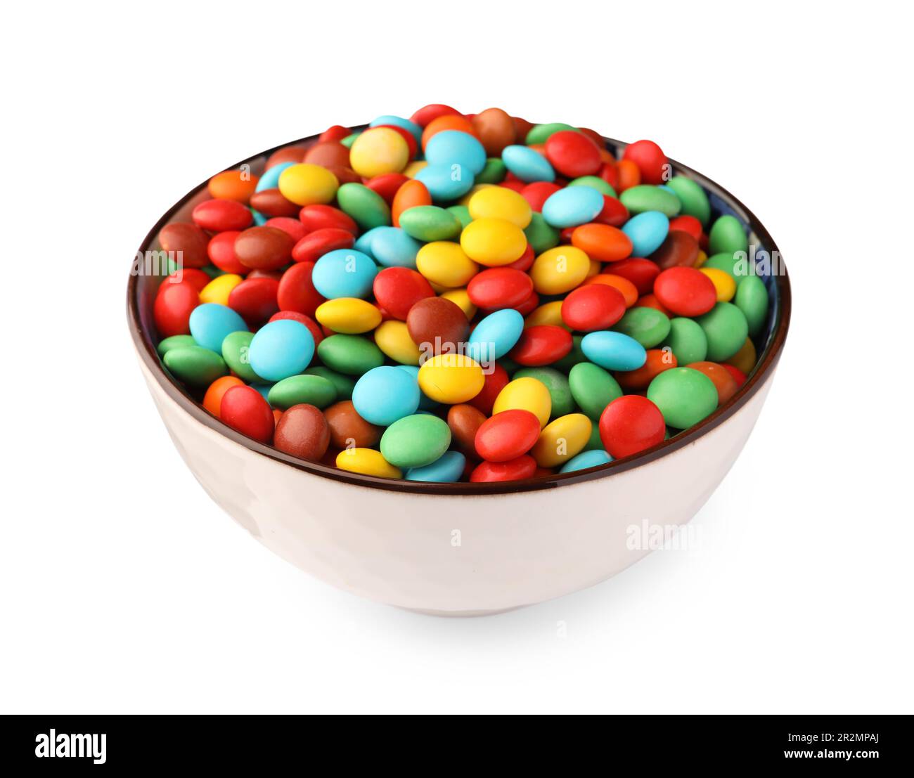 Bowl with colorful candies isolated on white Stock Photo - Alamy