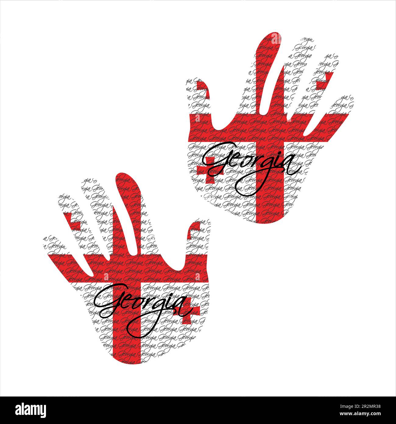 georgia flag hand vector Stock Vector Image & Art - Alamy